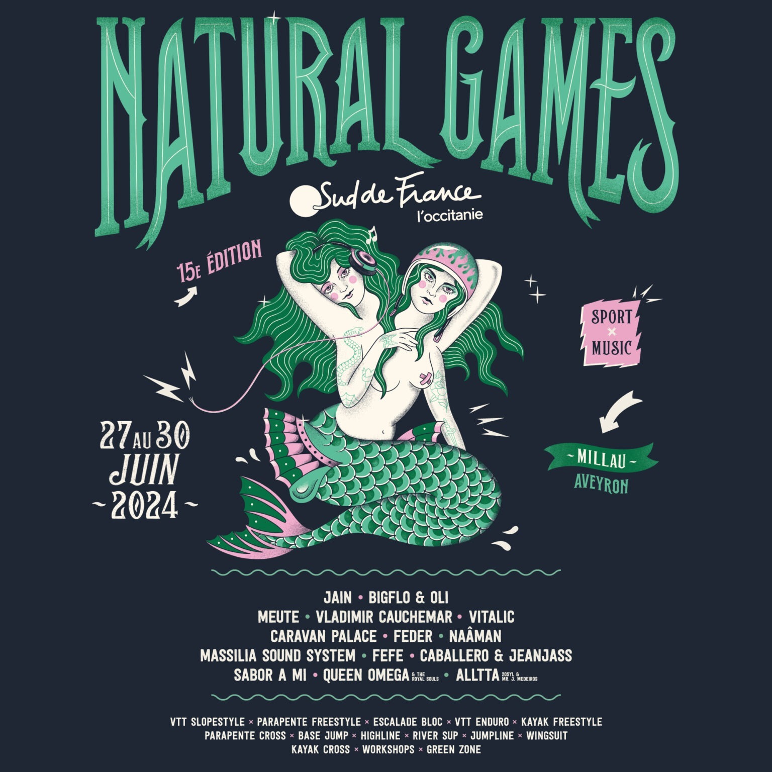 Natural Games Spring Festival Outdoor Sport Music Escalade Kayak VTT